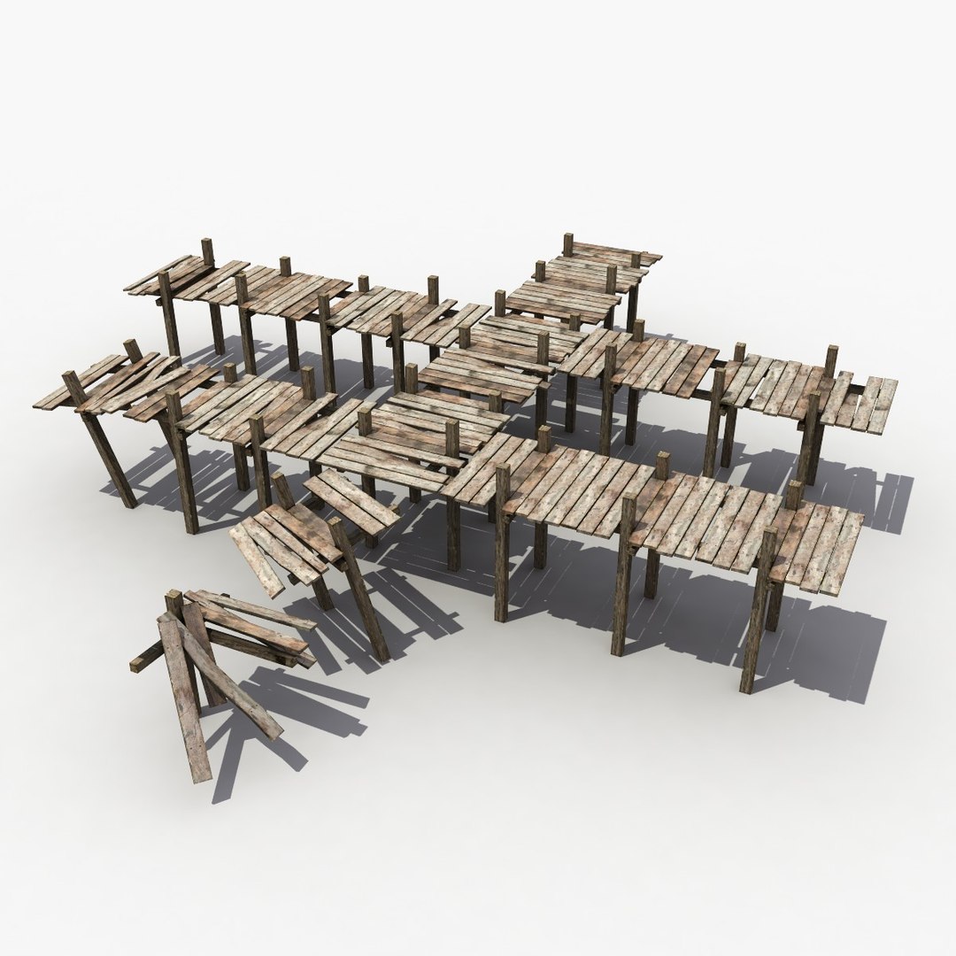 3d Model Wooden Pier Constructor