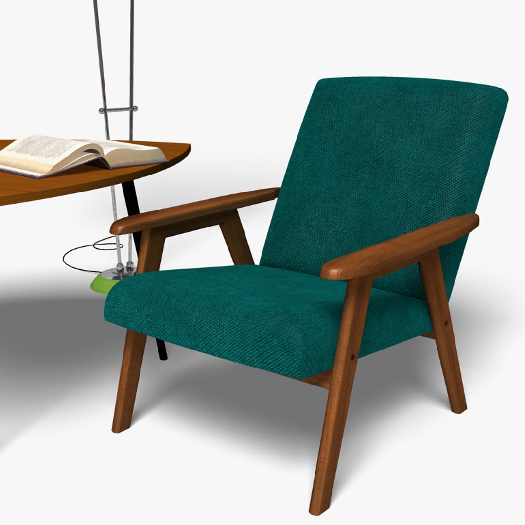 3d Model 60ies-style Furniture Kit