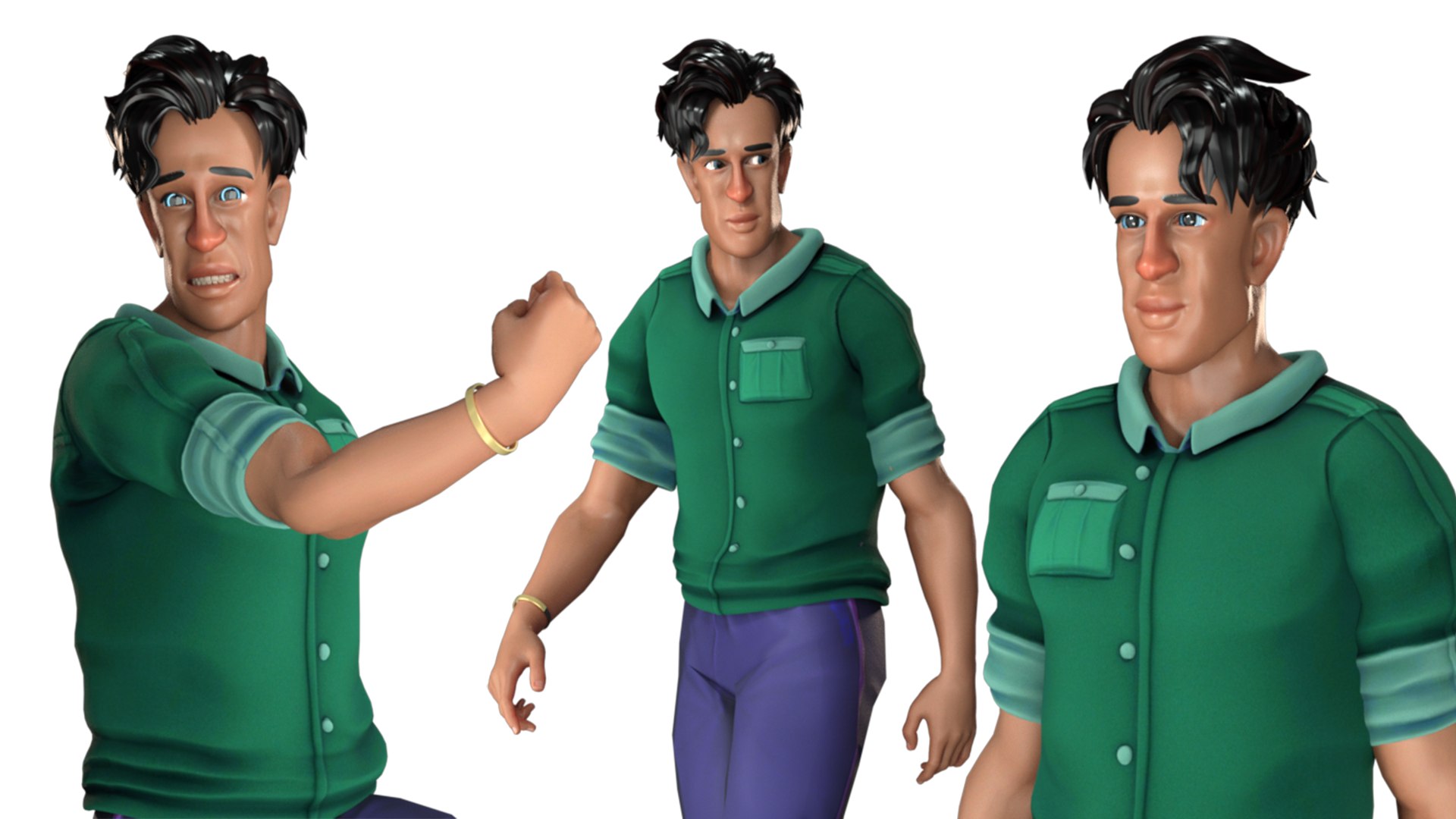 Cartoon Rigged Style Character Man 3D Model - TurboSquid 2134692