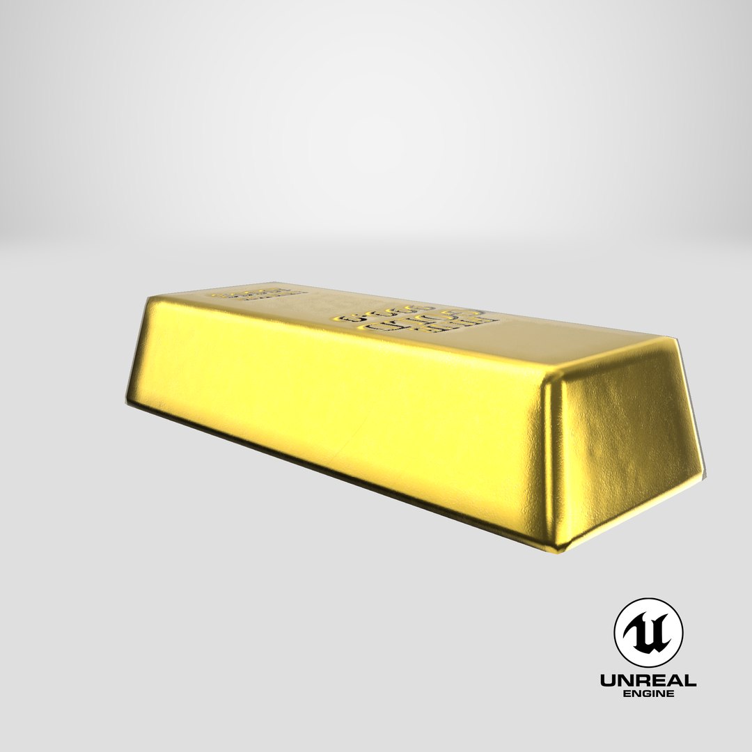 Gold bar 3D model - TurboSquid 1533322