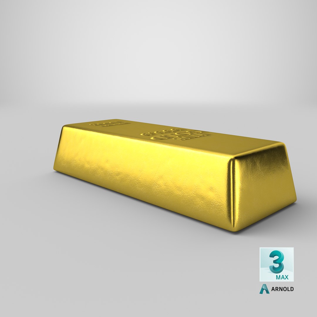 Gold bar 3D model - TurboSquid 1533322