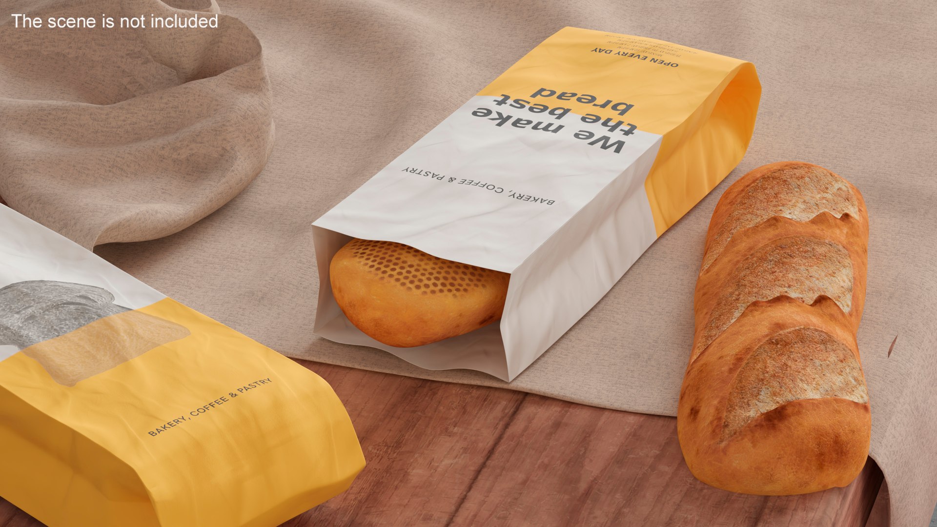 Paper Bread Bag White 3D - TurboSquid 2228001