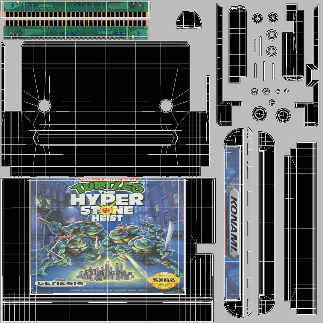 3D Cartridge Sega Turtles Model - TurboSquid 2139441