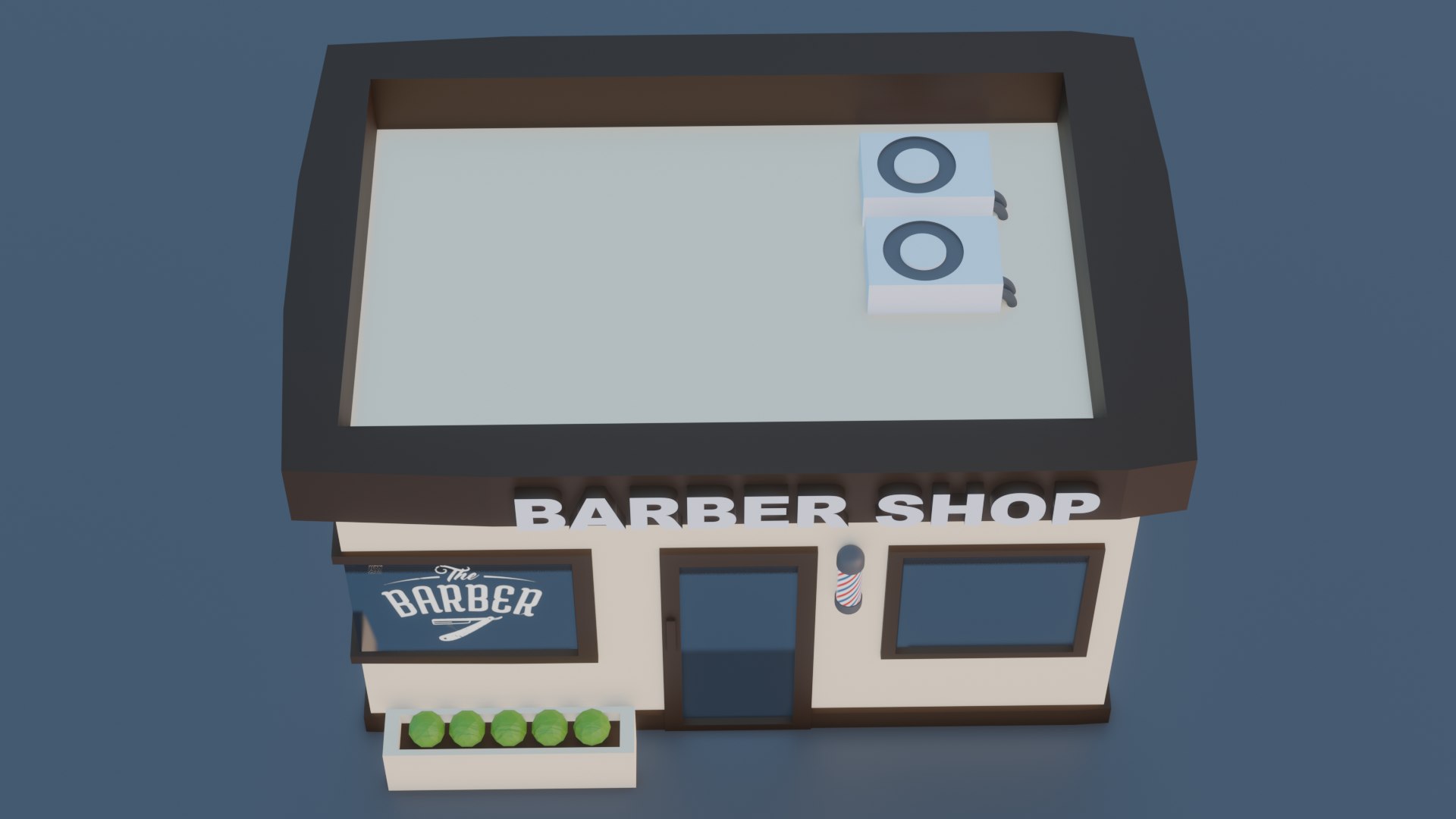 3D Barber Shop Lowpoly 3D Model Model - TurboSquid 2202200