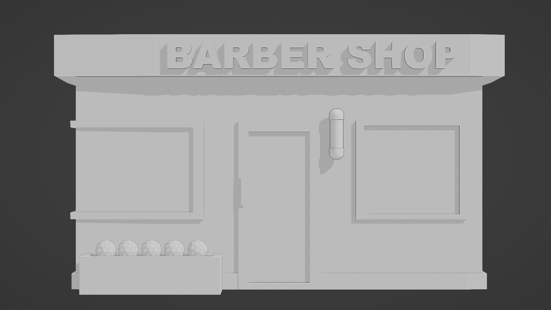 3D Barber Shop Lowpoly 3D Model Model - TurboSquid 2202200