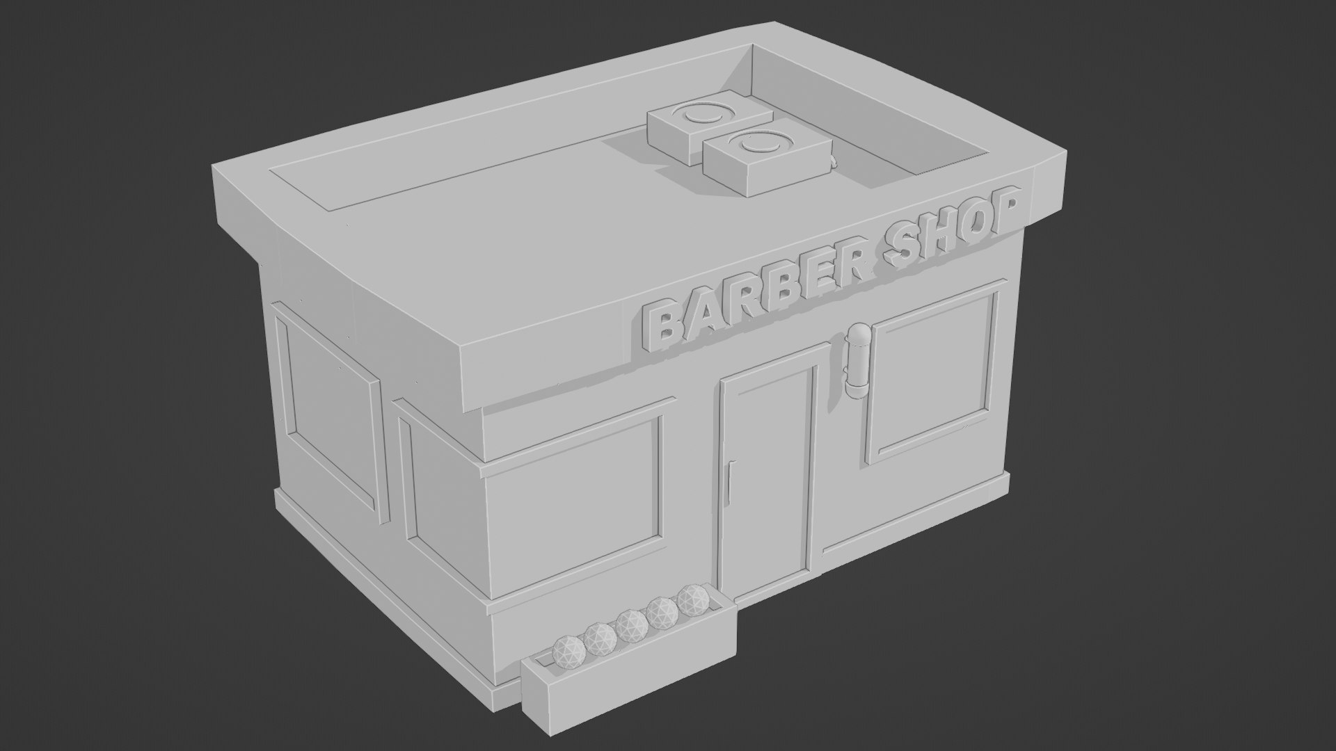 3D Barber Shop Lowpoly 3D Model Model - TurboSquid 2202200