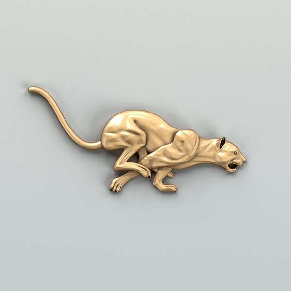 3D Animal decor 002 Running panthers Five poses - TurboSquid 1953723