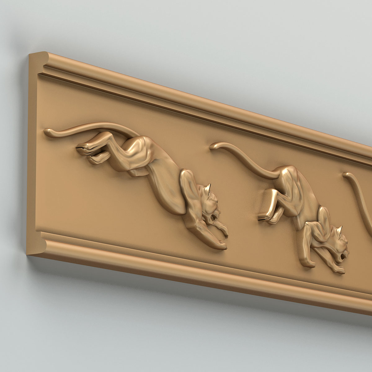 3D Animal decor 002 Running panthers Five poses - TurboSquid 1953723
