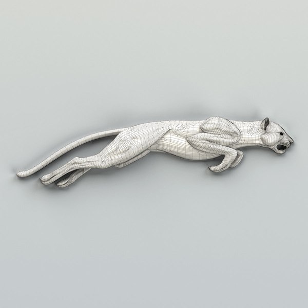 3D Animal decor 002 Running panthers Five poses - TurboSquid 1953723