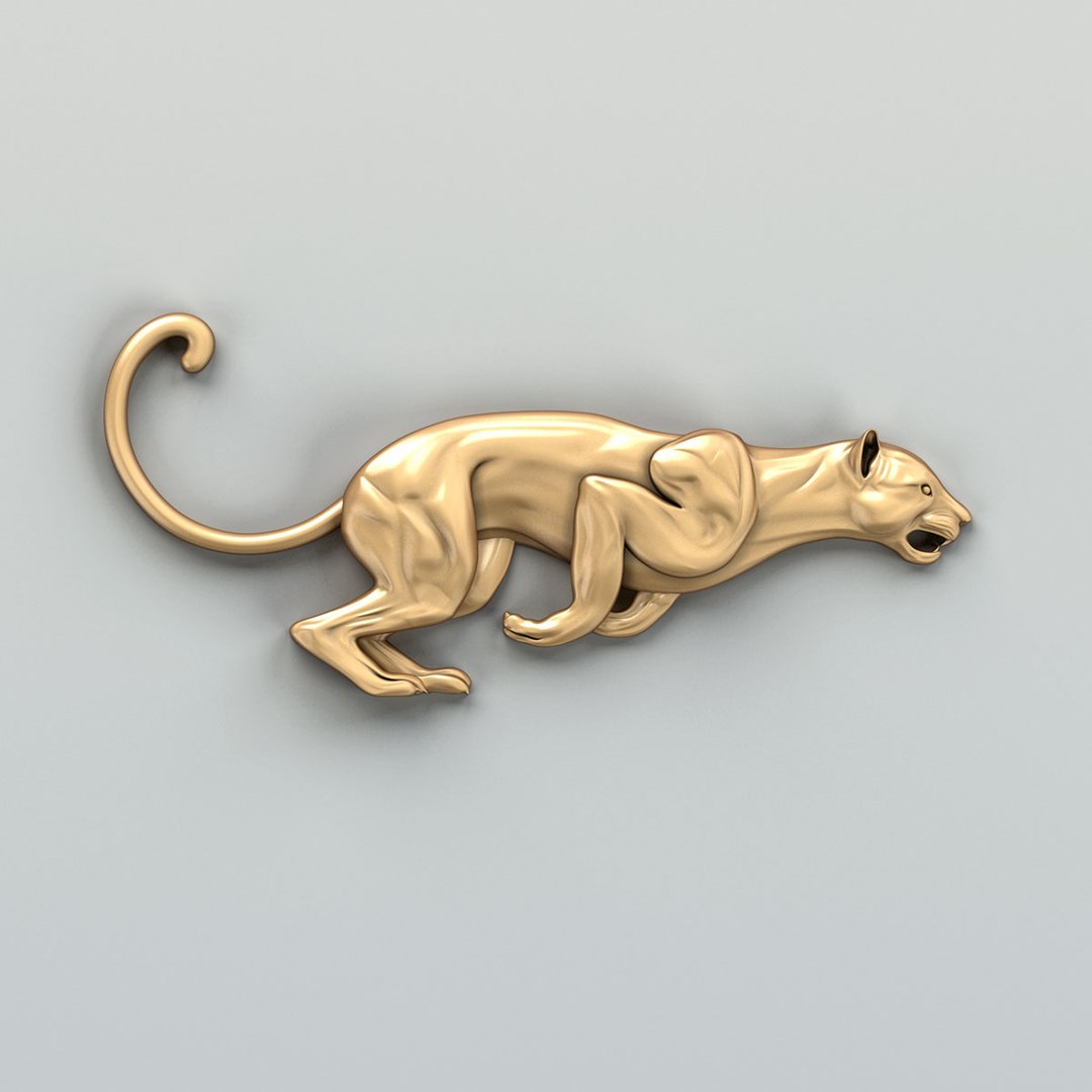 3D Animal Decor 002 Running Panthers Five Poses - TurboSquid 1953723