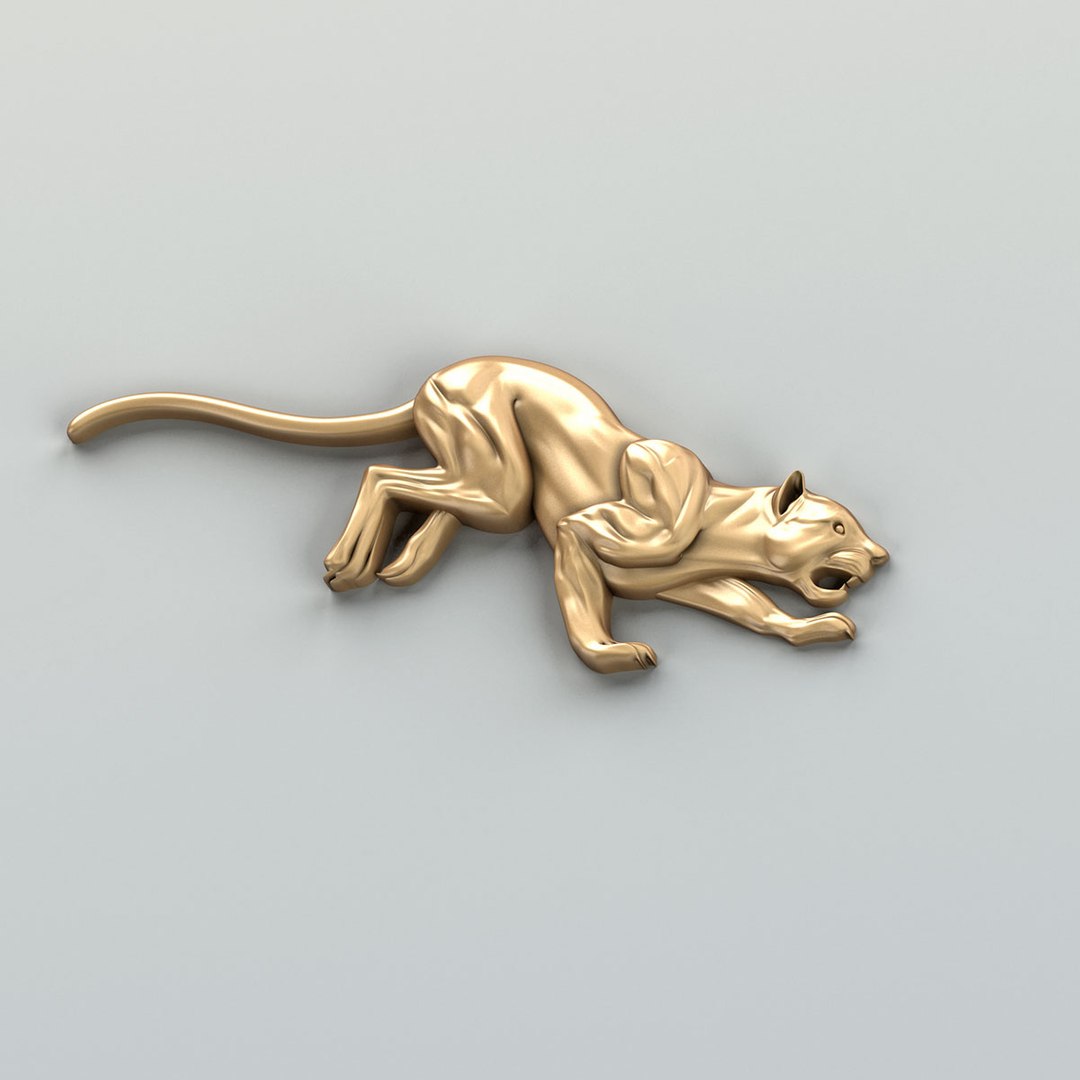 3D Animal Decor 002 Running Panthers Five Poses - TurboSquid 1953723