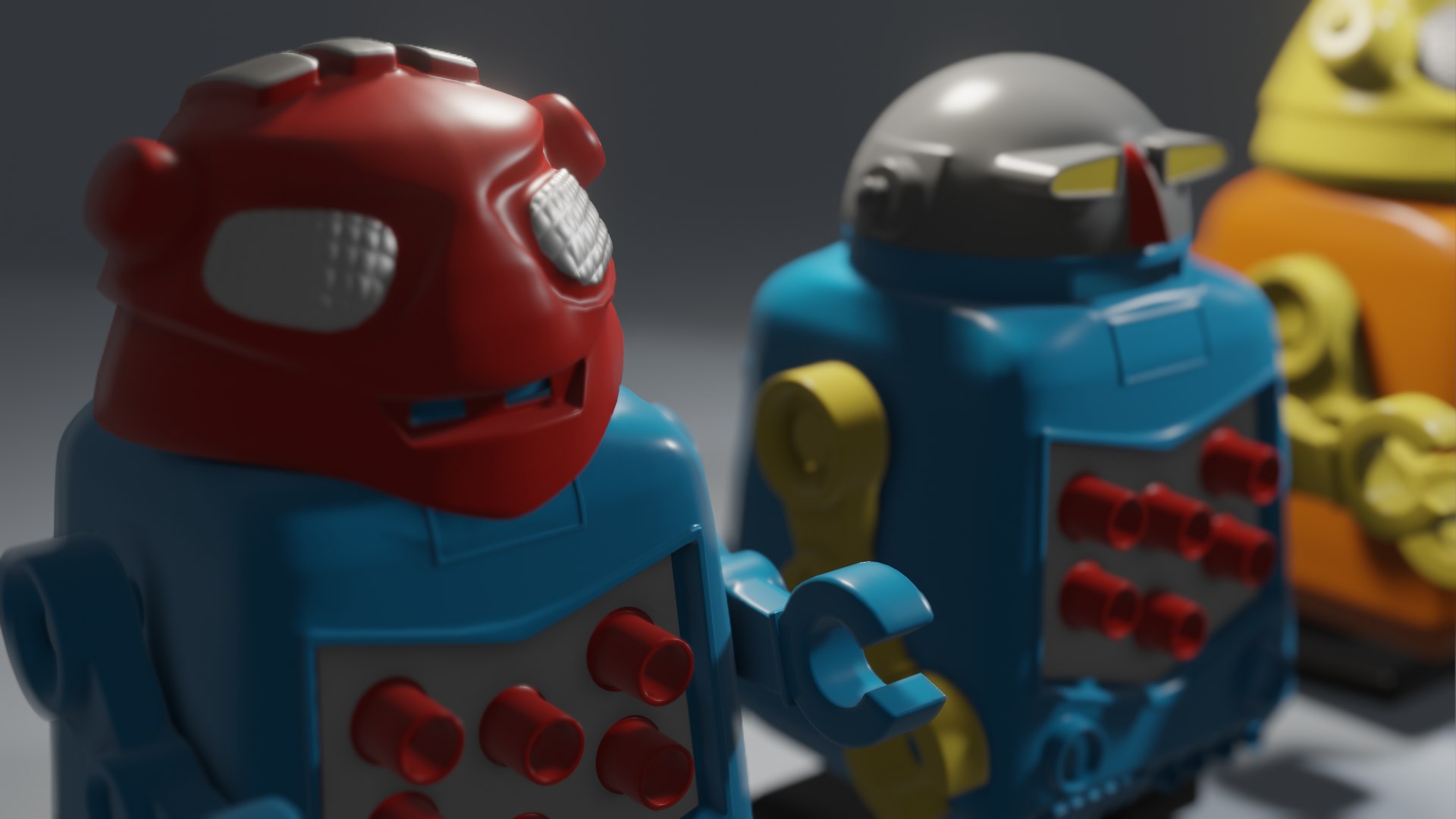 Retro Toy Plastic Robots 3D - TurboSquid 1888342