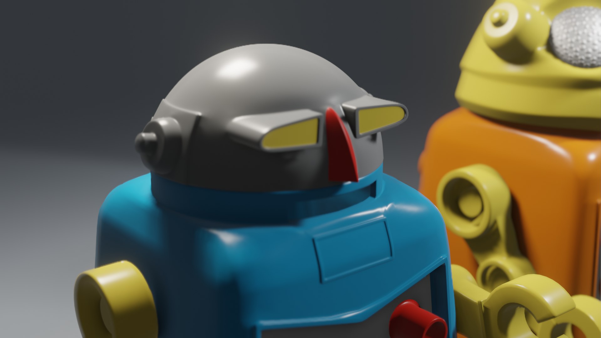 Retro Toy Plastic Robots 3D - TurboSquid 1888342