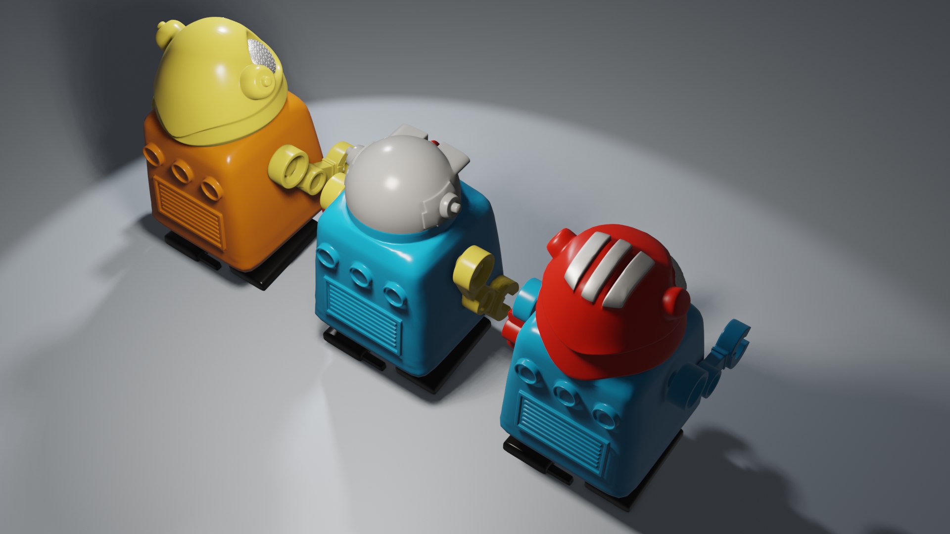 Retro Toy Plastic Robots 3D - TurboSquid 1888342