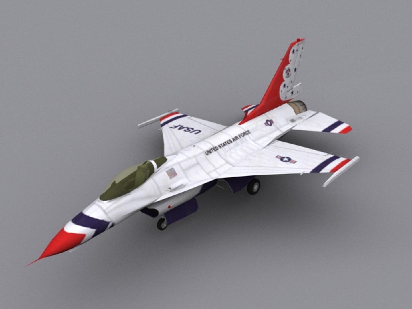 3d F-16 Thunderbird Display Model