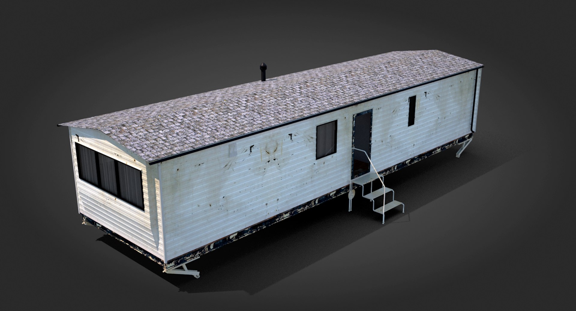 3D Old Mobile Home Model - TurboSquid 1280028