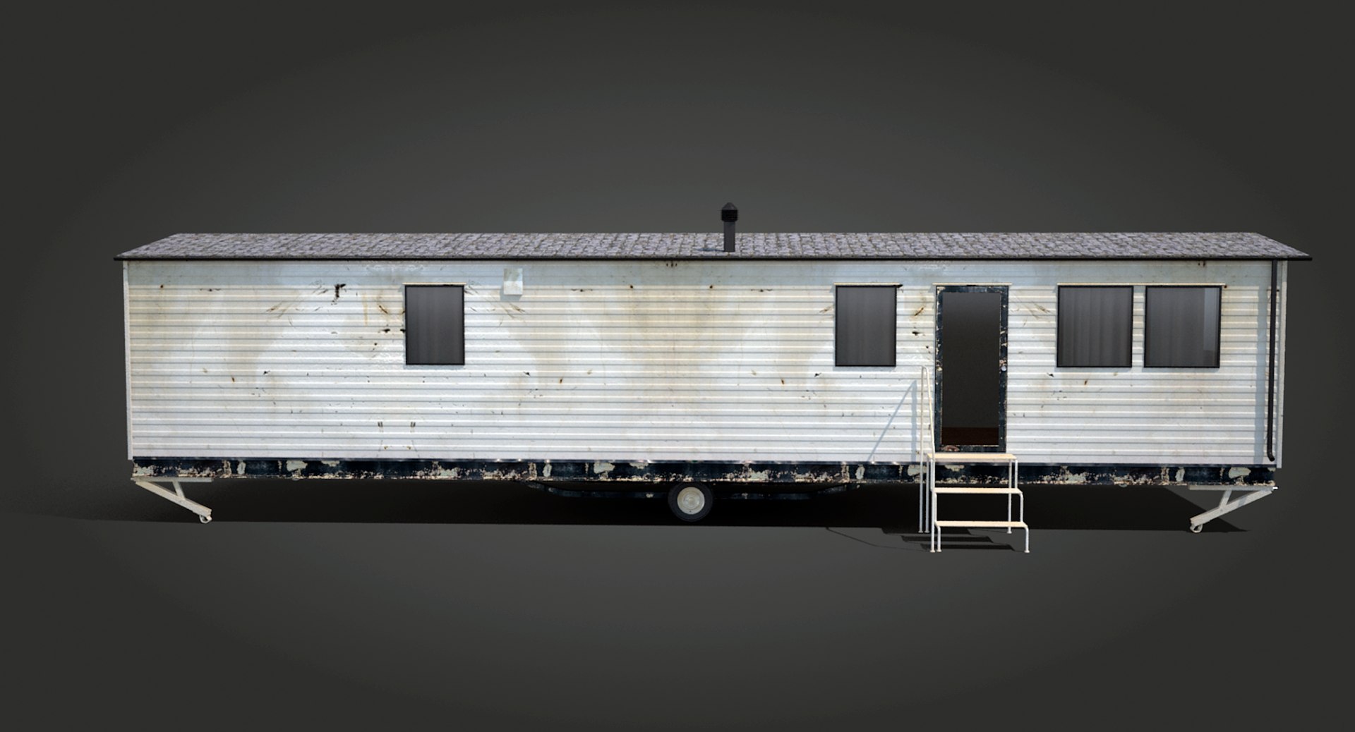 3D Old Mobile Home Model - TurboSquid 1280028