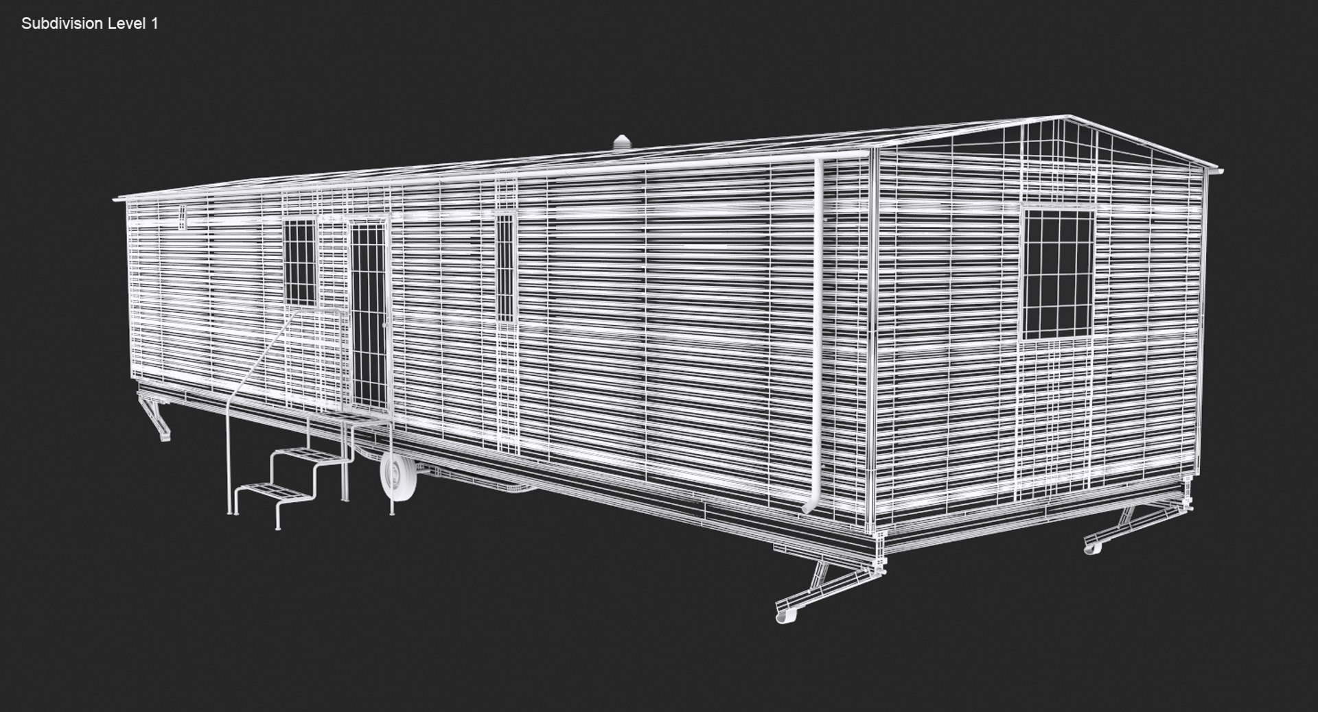 3D Old Mobile Home Model - TurboSquid 1280028