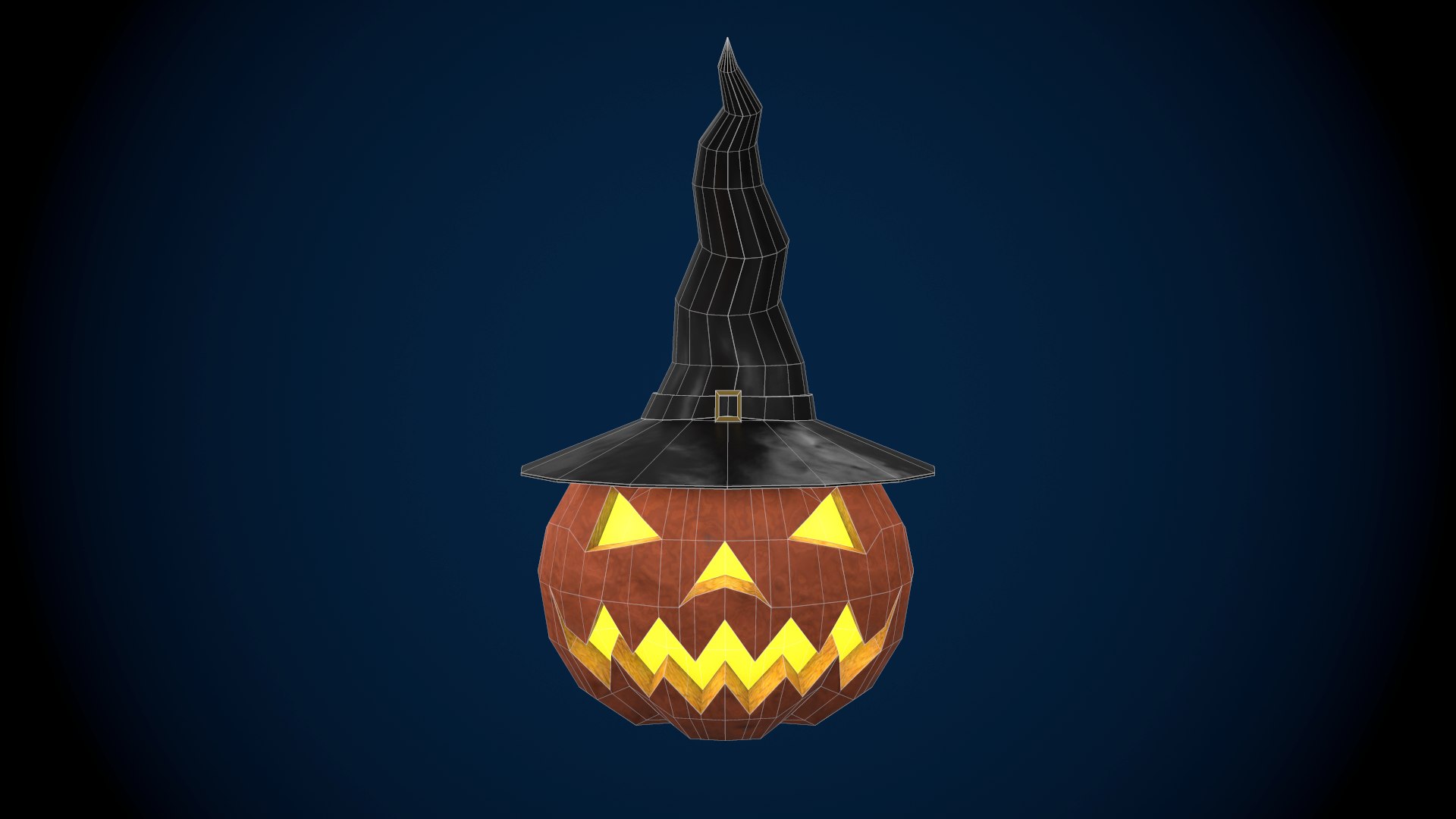 Free Fbx Model Halloween Pumpkin Witch Hat