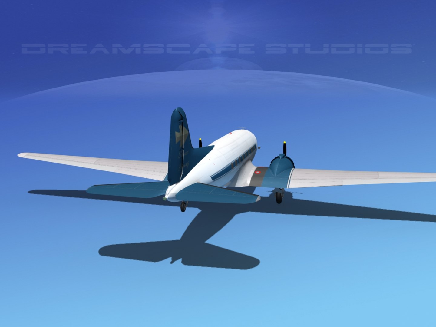 Dc-3 Douglas 3d 3ds
