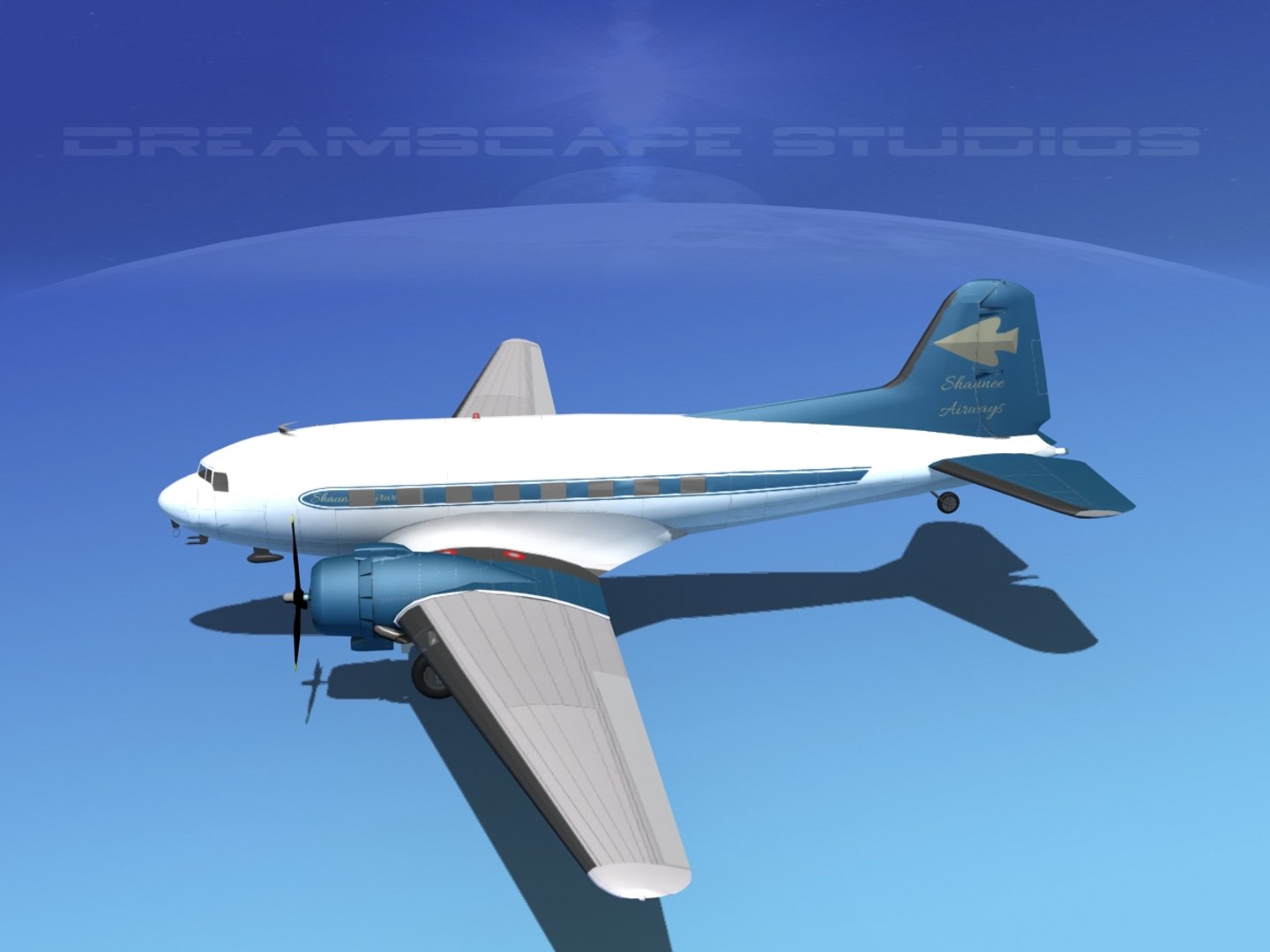 Dc-3 Douglas 3d 3ds