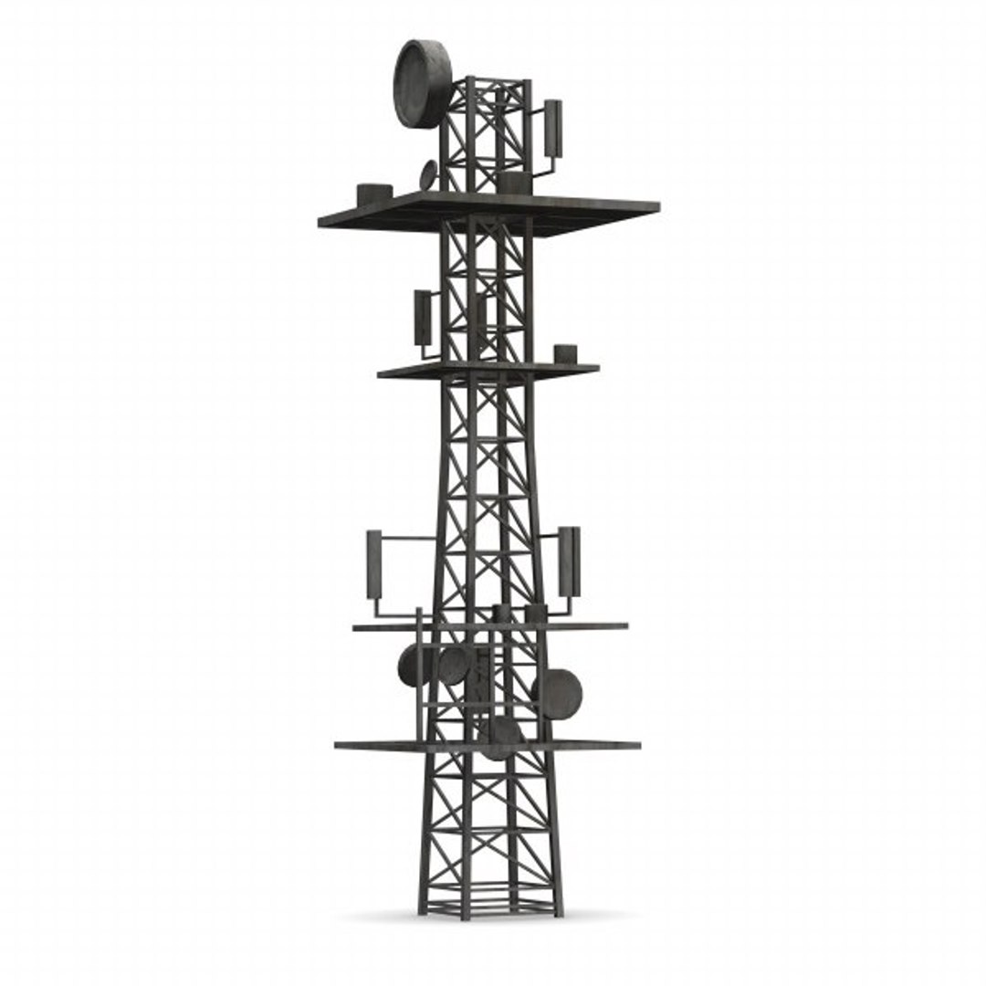 3d Communication Tower Model