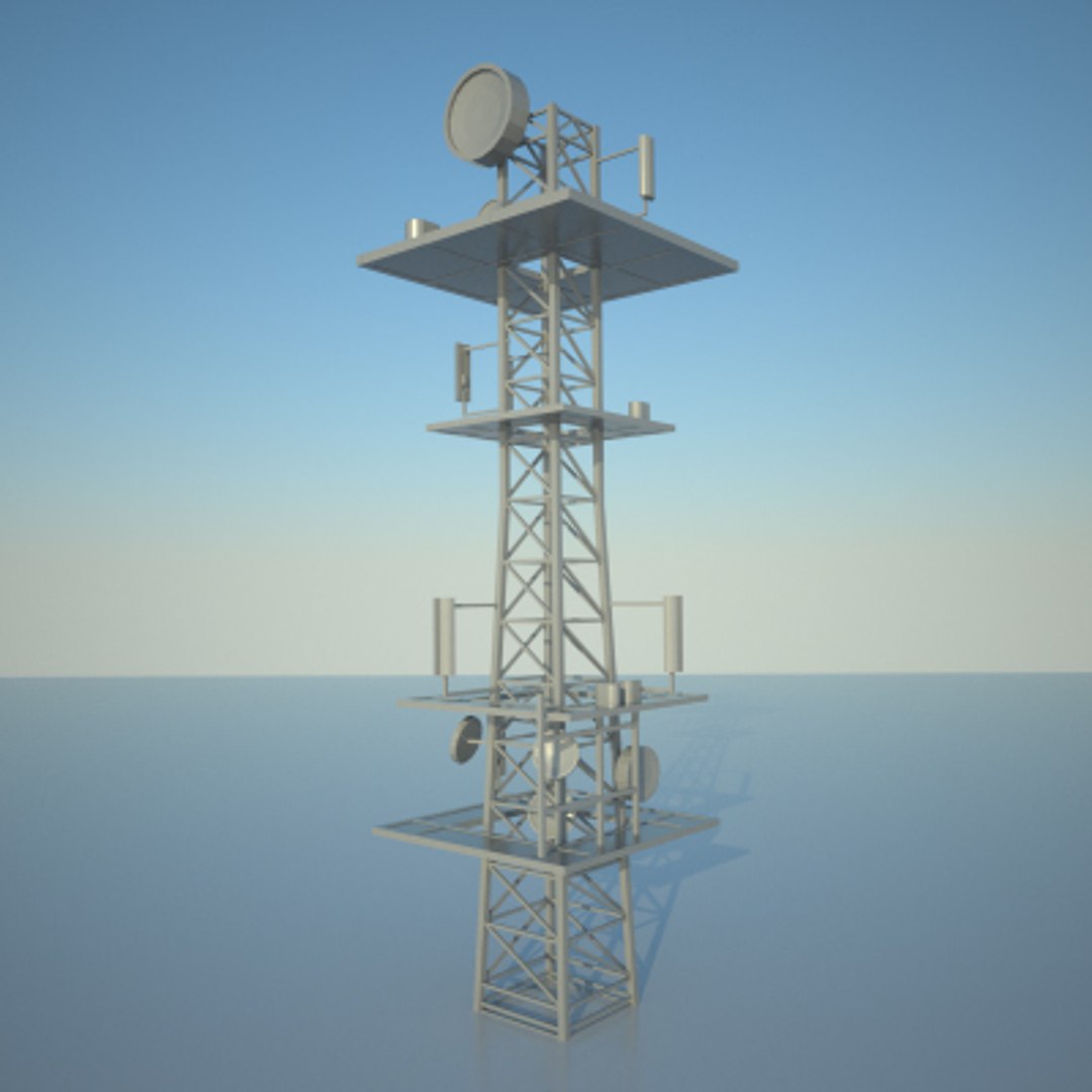 3d Communication Tower Model