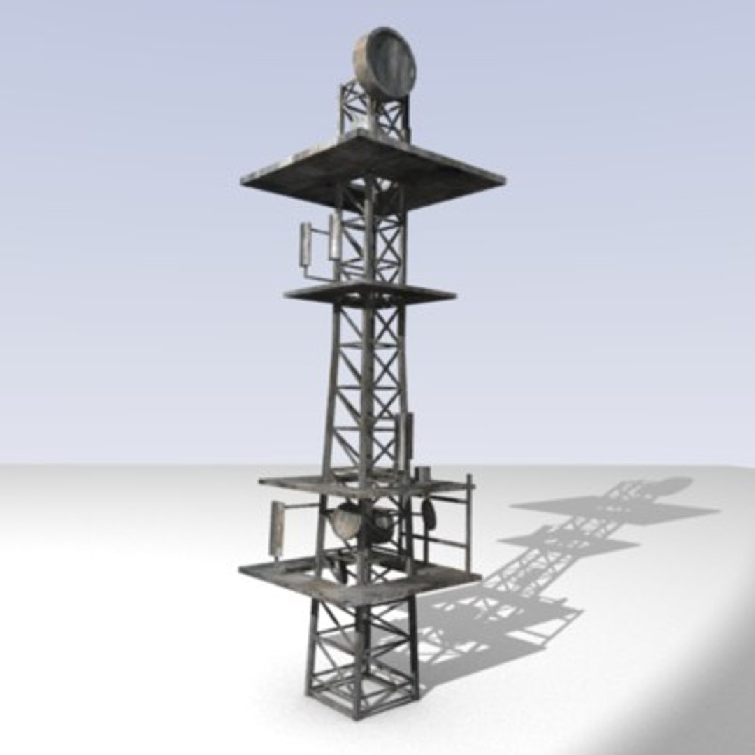 3d Communication Tower Model