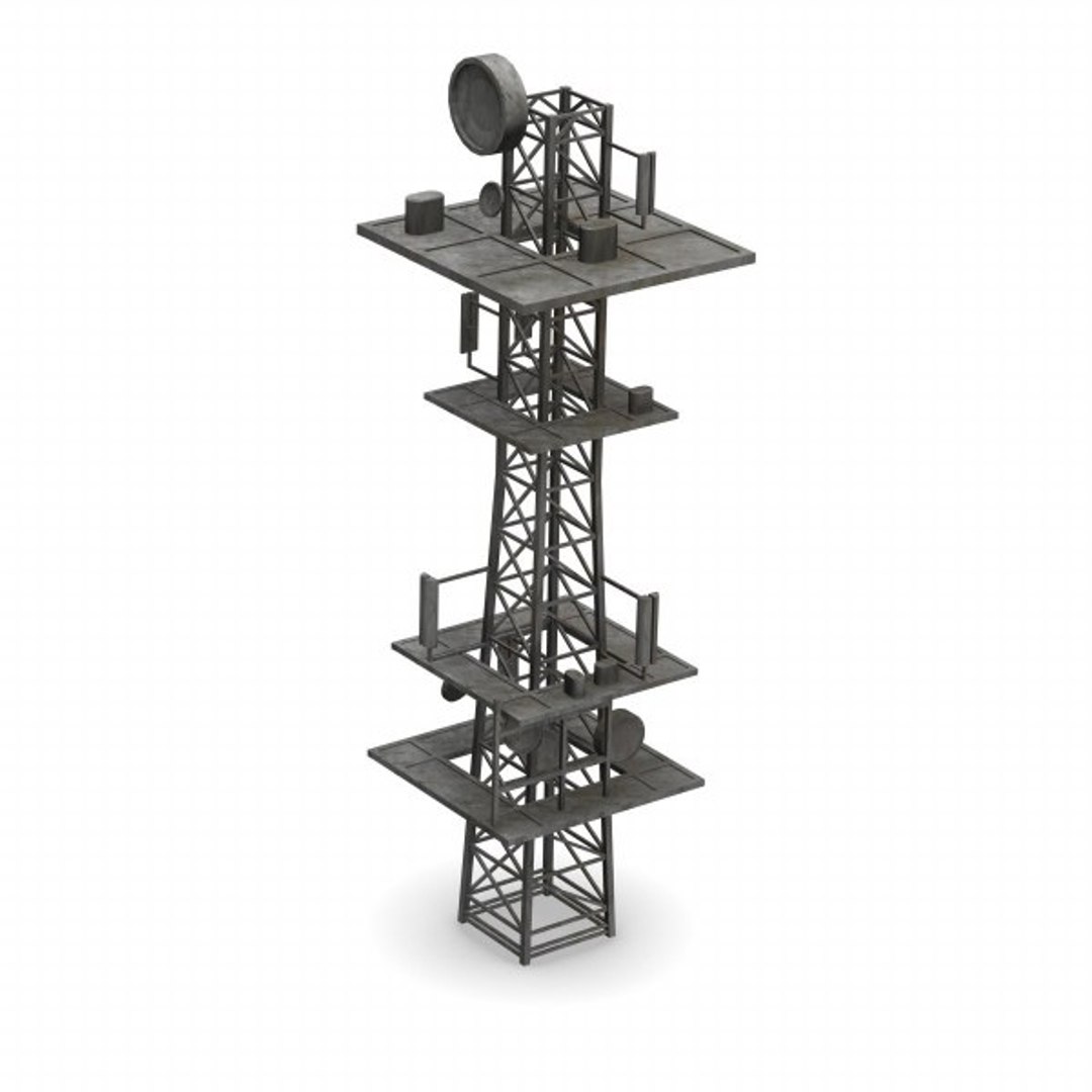 3d Communication Tower Model