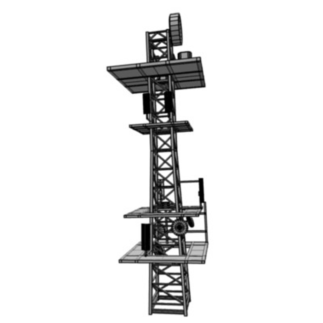 3d Communication Tower Model