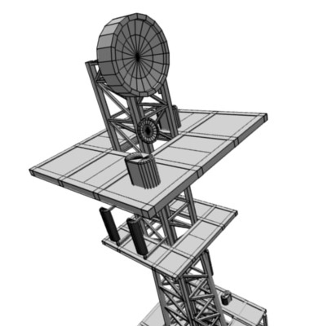 3d Communication Tower Model