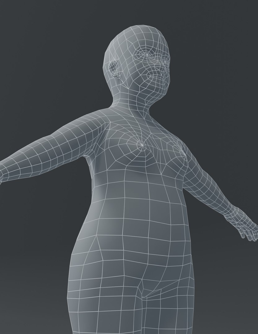 3D Fat Girl Kid Child - TurboSquid 1532192