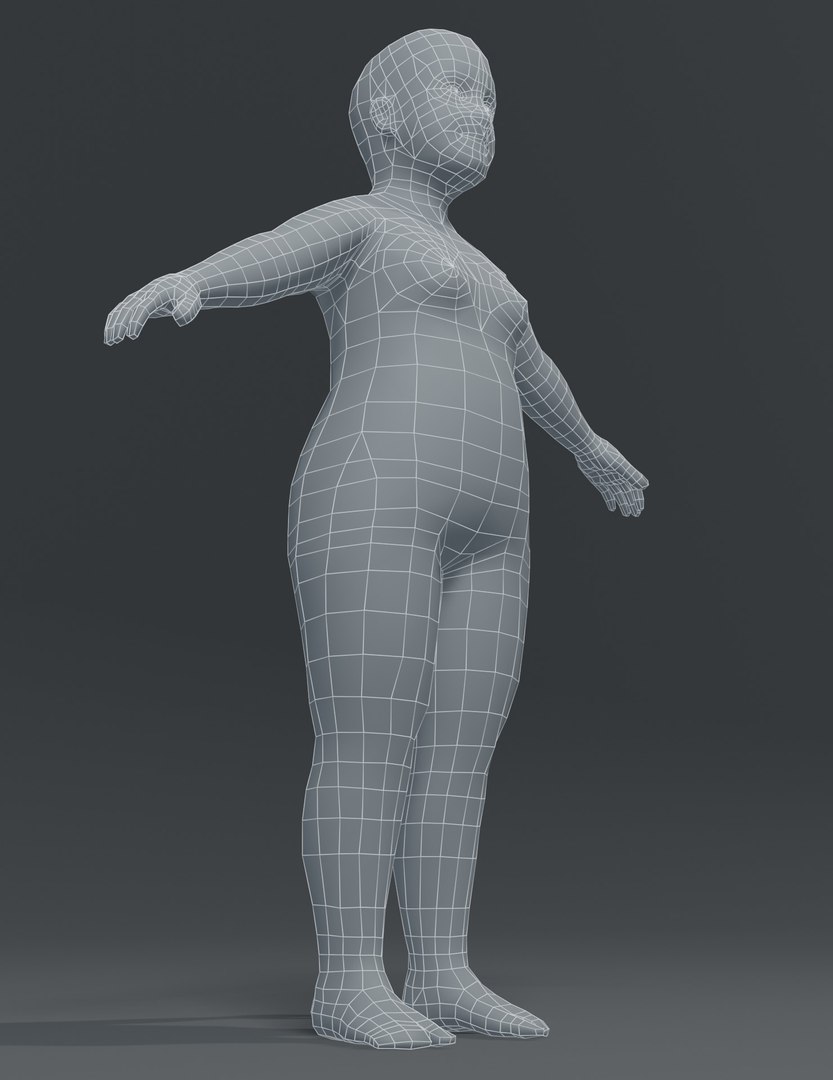 3D Fat Girl Kid Child - TurboSquid 1532192