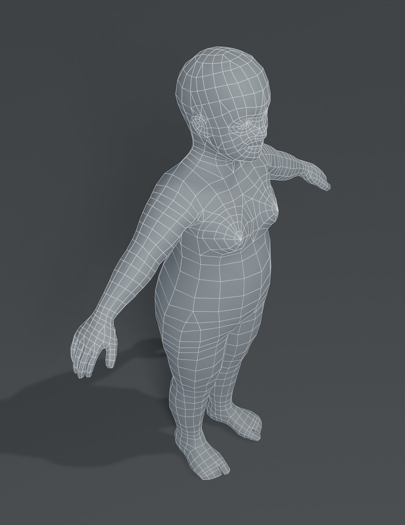 3D Fat Girl Kid Child - TurboSquid 1532192