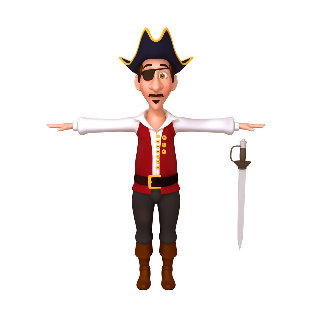 Pirate Cartoon 3D Model - TurboSquid 1530196