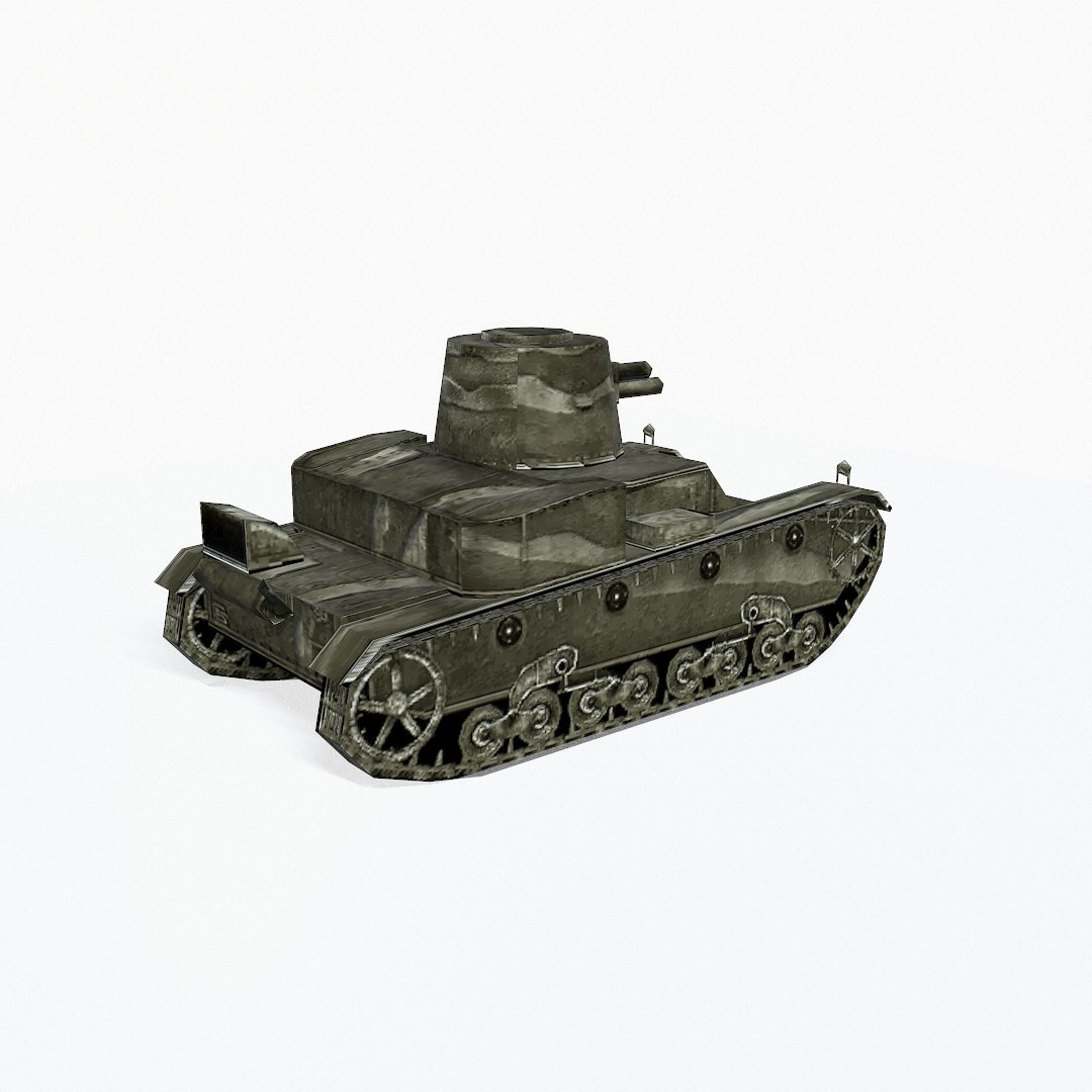 3d Max Vickers 6-ton Tank E