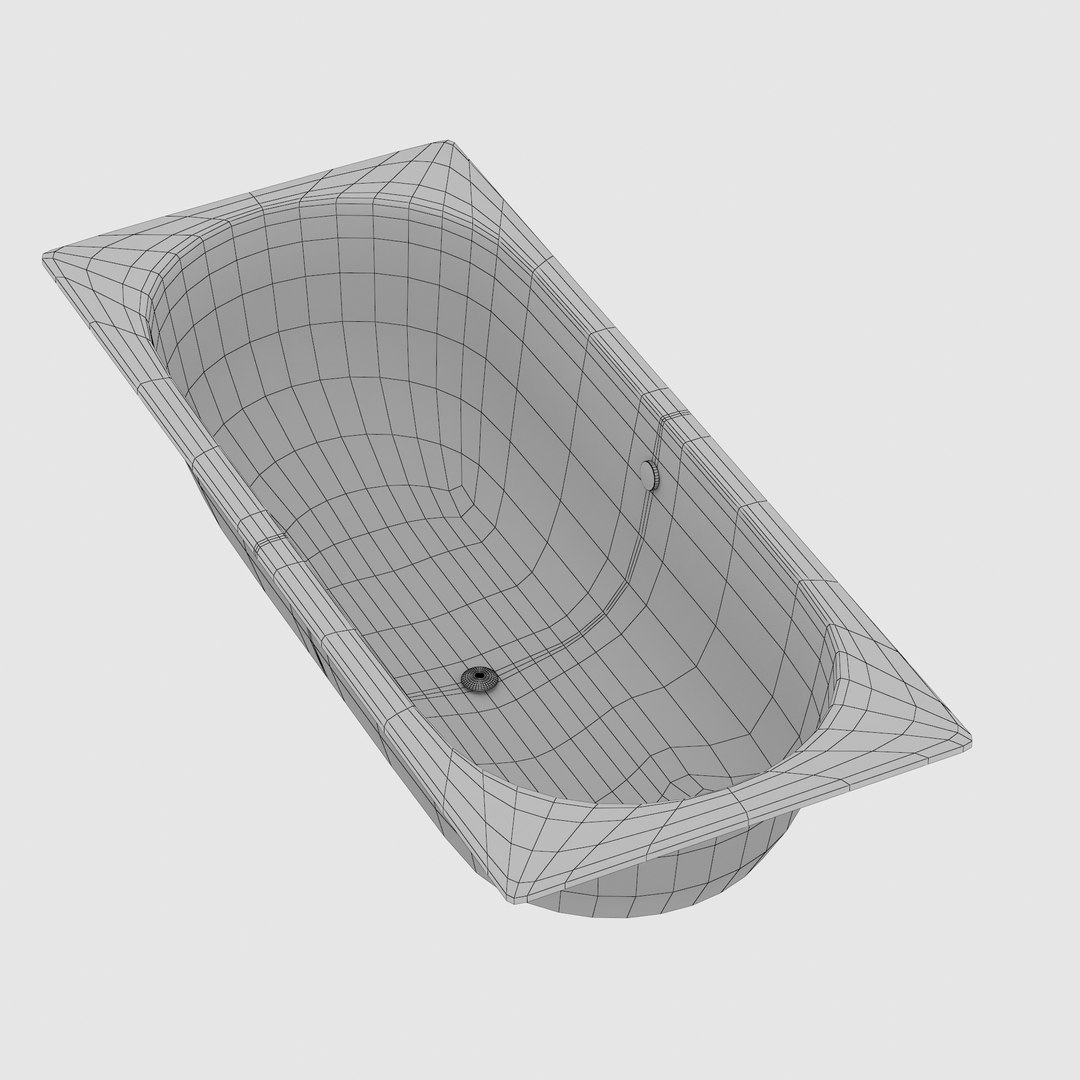 3D Classic Duo Rectangular Bathe Model - TurboSquid 1896963