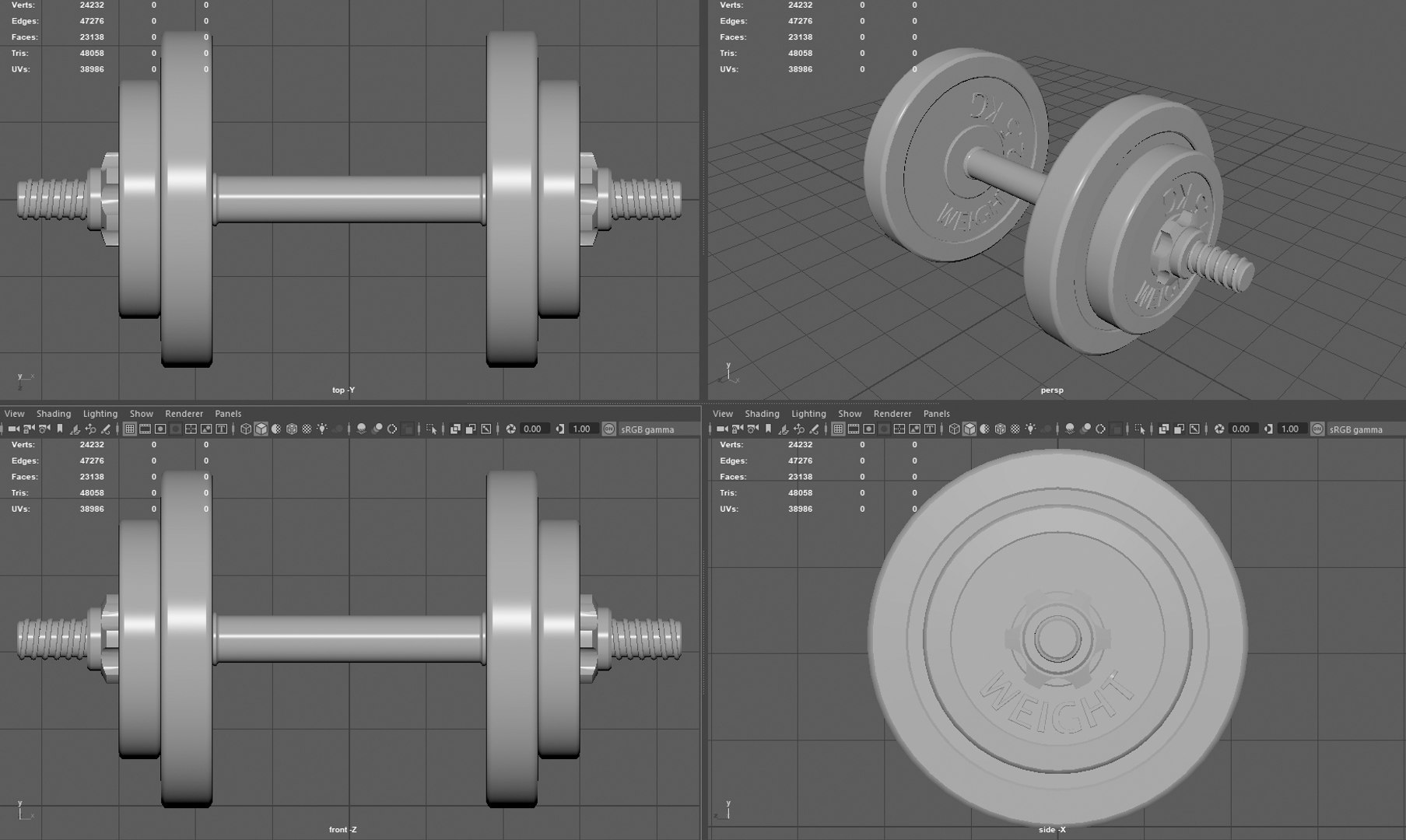 3D Model Weight Sport Dumbbell - TurboSquid 1672687