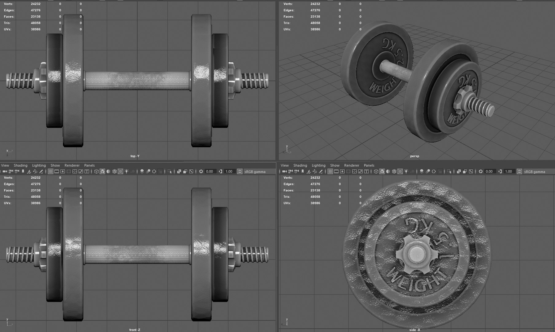 3D Model Weight Sport Dumbbell - TurboSquid 1672687