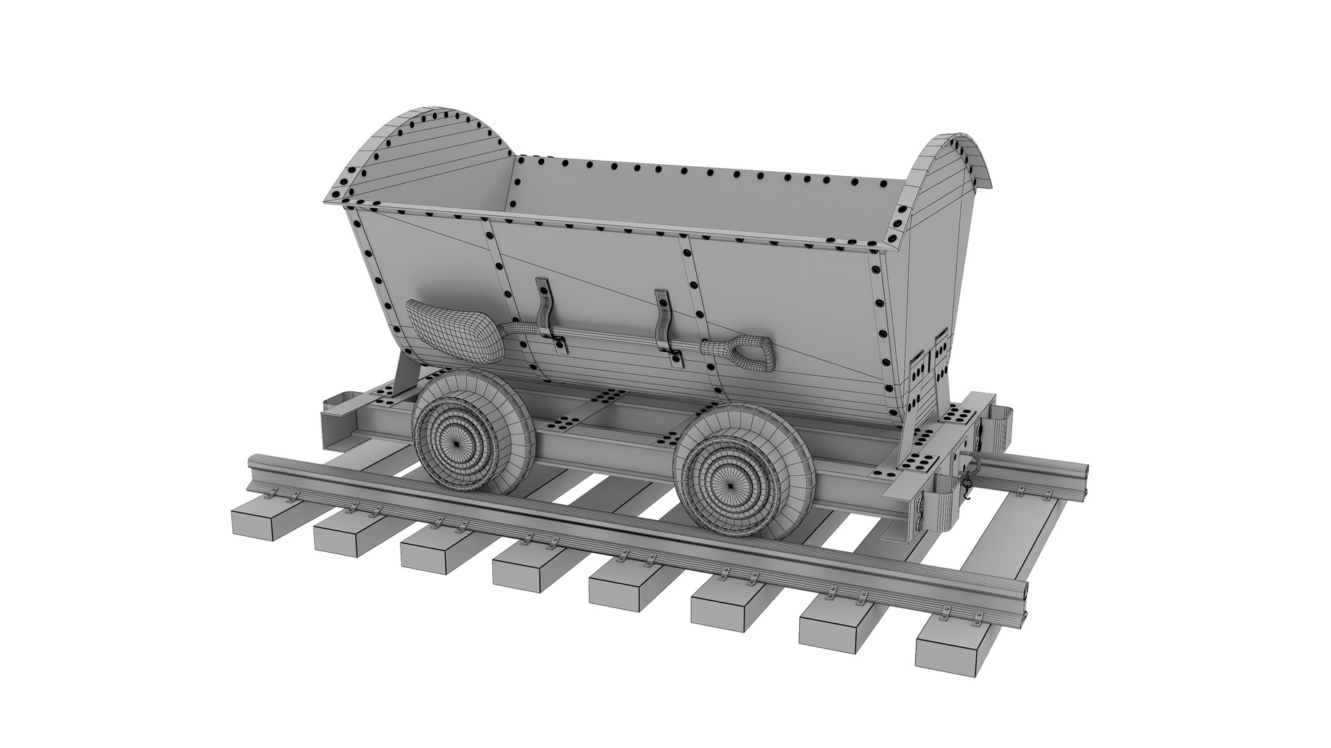3D Model Mine Cart - TurboSquid 2210225