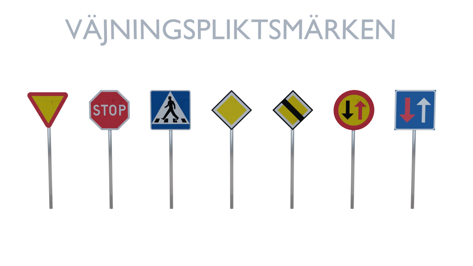 3D Swedish Traffic Signs Model - TurboSquid 2140274