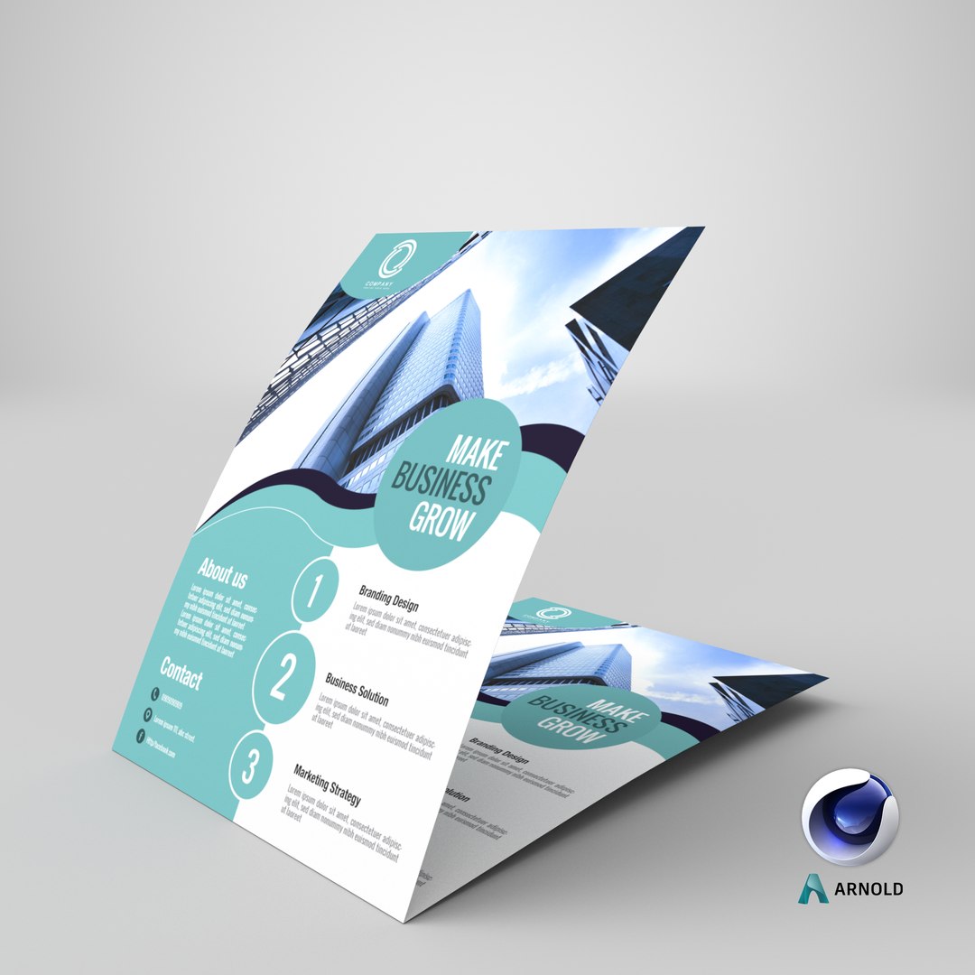 3D Flyer Design - TurboSquid 1506553
