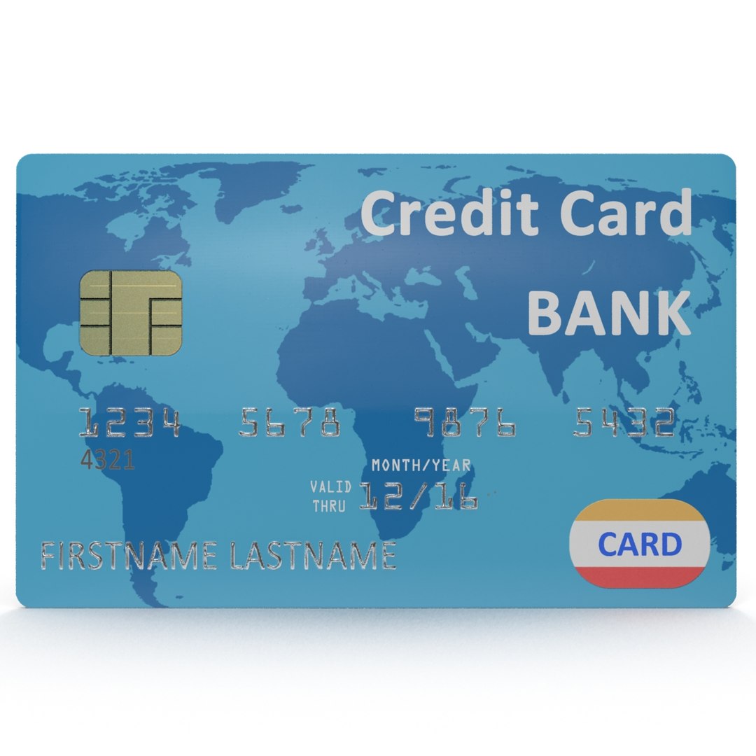 3ds Max Credit Card Blue