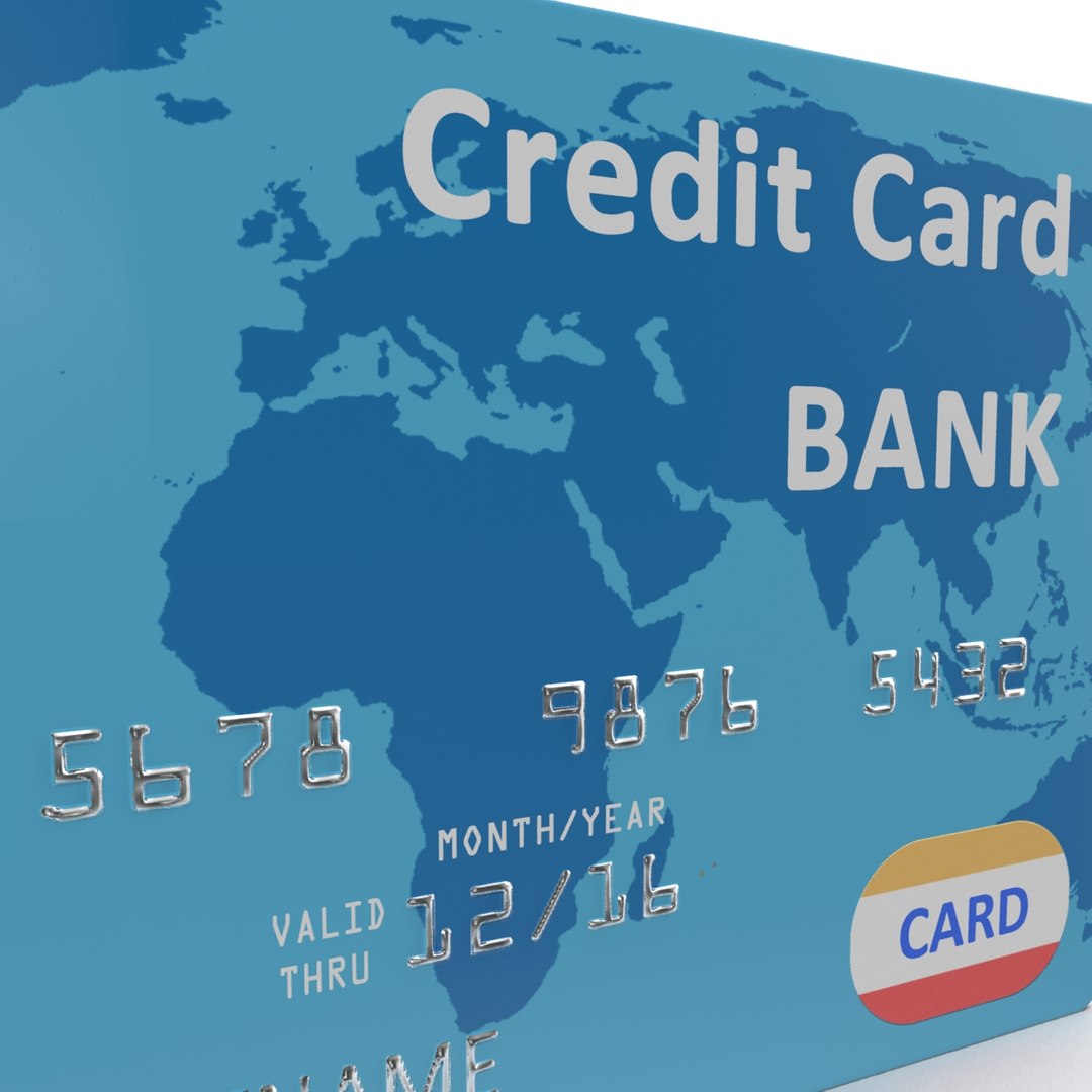 3ds Max Credit Card Blue