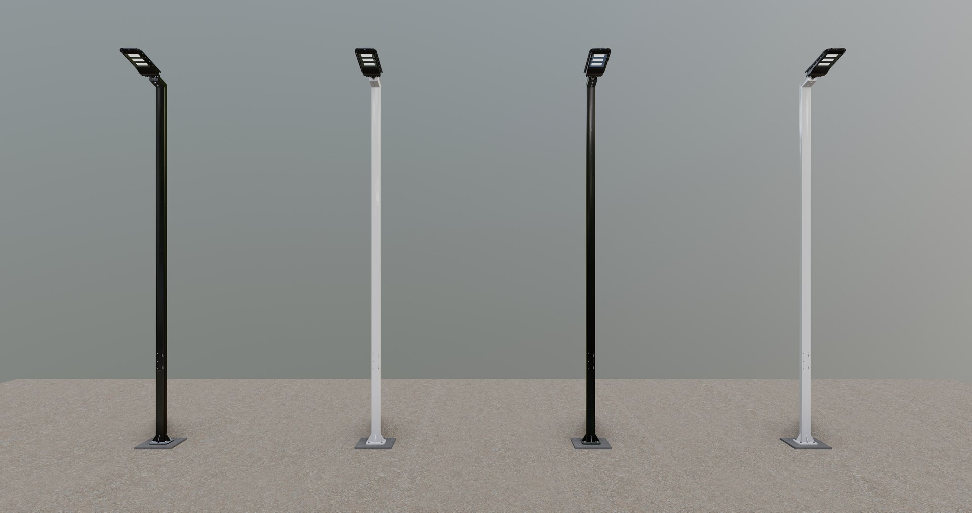 5 Meter Box Profile Lighting Pole 3D Model - TurboSquid 2063946
