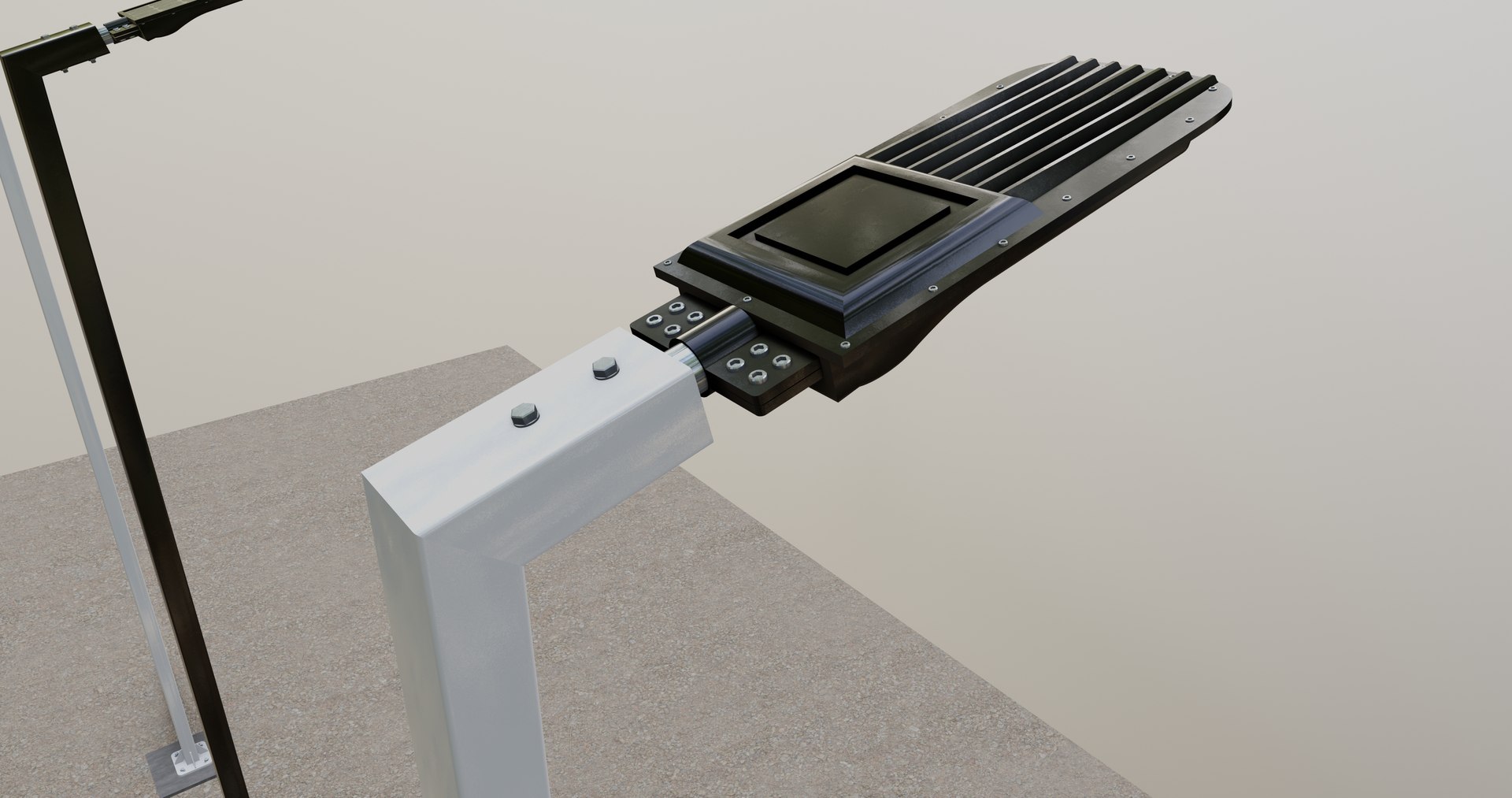 5 Meter Box Profile Lighting Pole 3D Model - TurboSquid 2063946