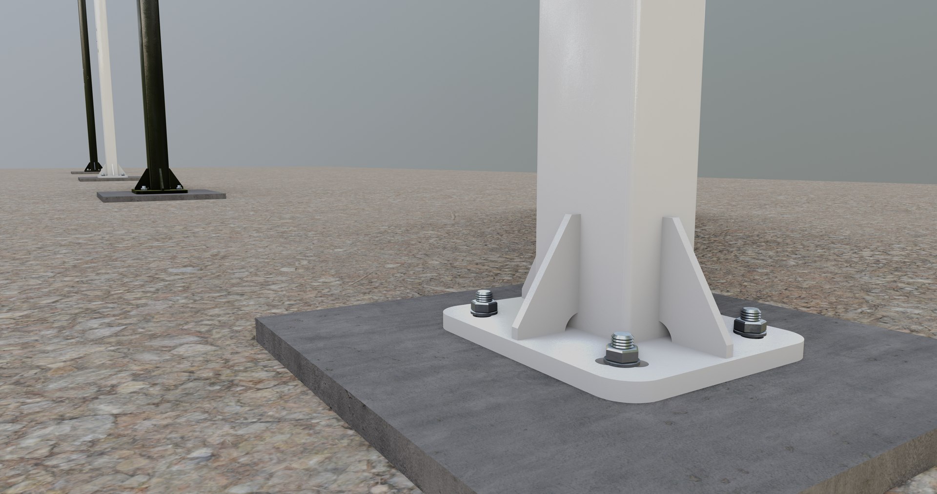 5 Meter Box Profile Lighting Pole 3D Model - TurboSquid 2063946