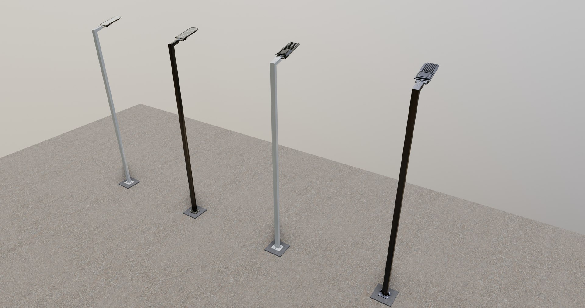 5 Meter Box Profile Lighting Pole 3D Model - TurboSquid 2063946
