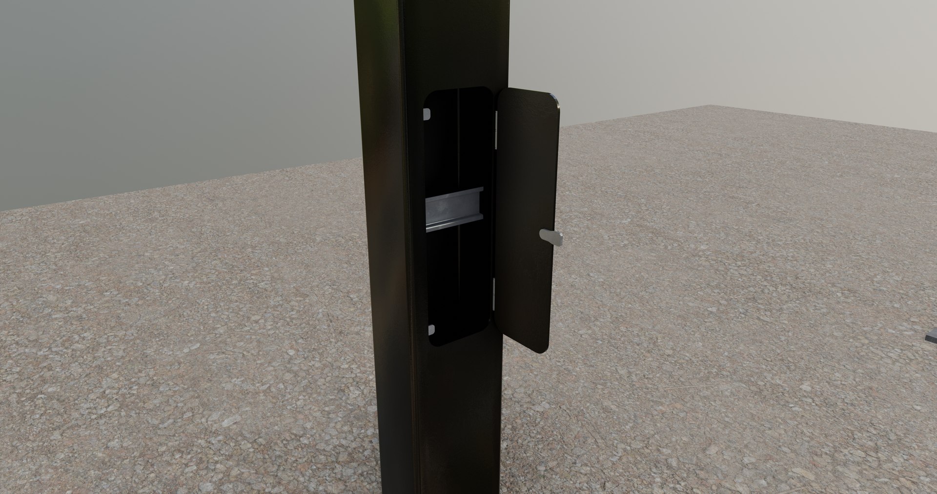 5 Meter Box Profile Lighting Pole 3D Model - TurboSquid 2063946