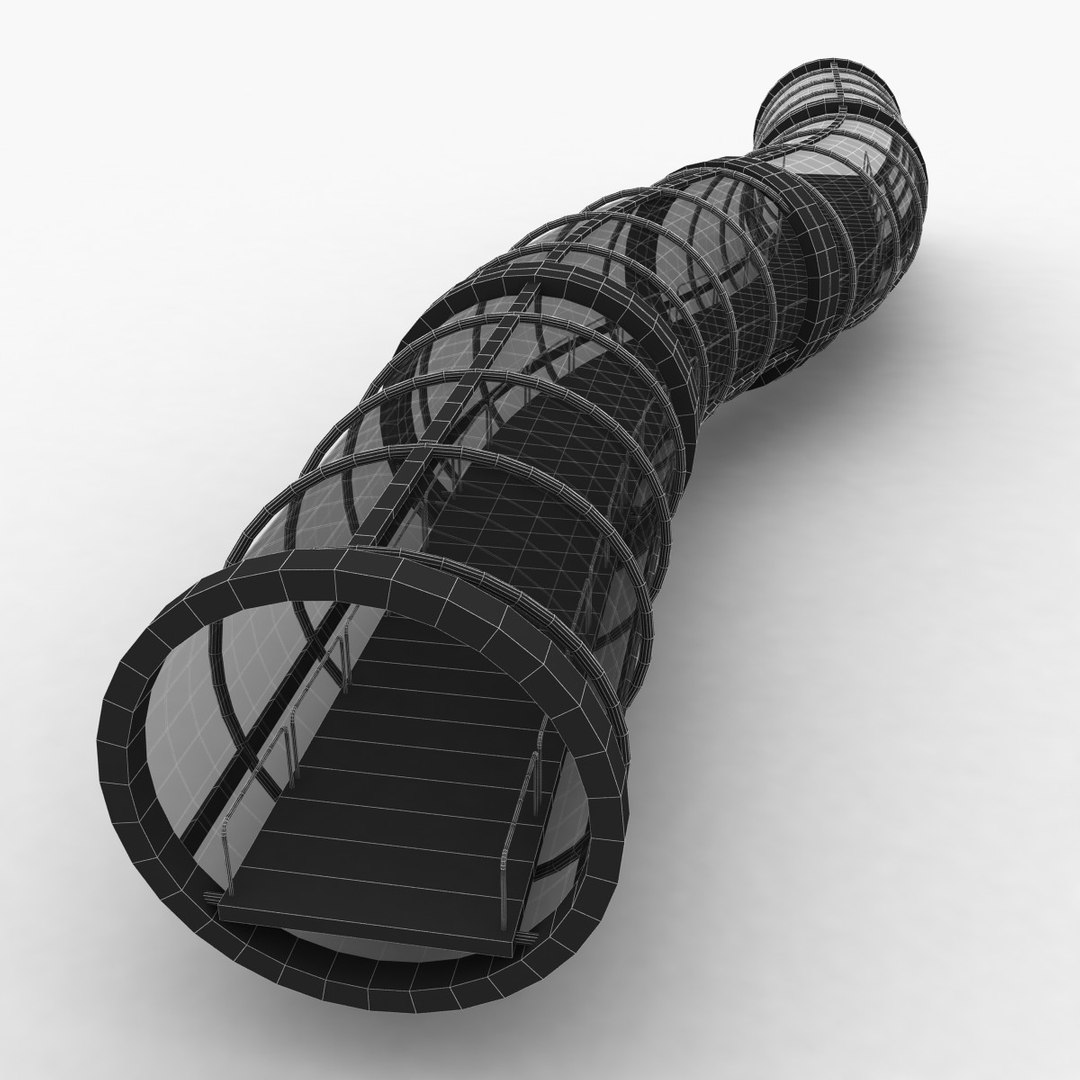 3ds Max Glass Bridge